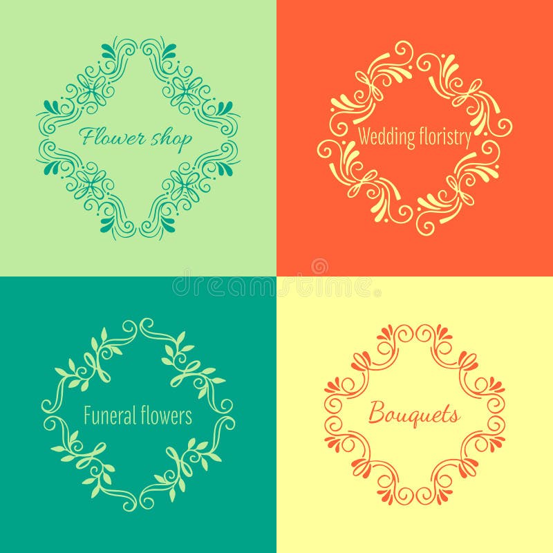 Floral and Geometrical Frame with Space for Text Stock Vector ...