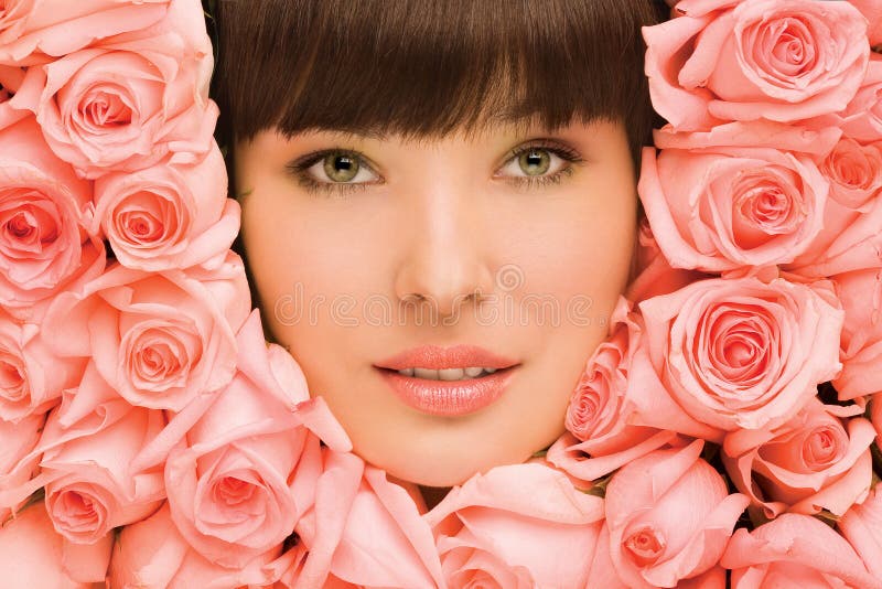 Floral girl. stock image. Image of blooming, freshness - 19588815