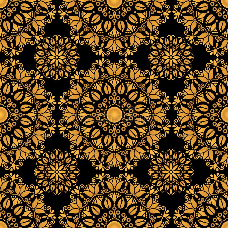 Decorative gold pattern stock vector. Illustration of decorations ...