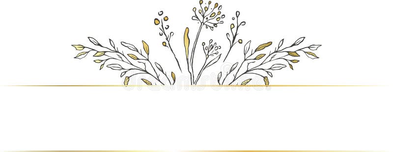 Floral Gold Frame Elegant Vector Stock Vector - Illustration of beauty ...