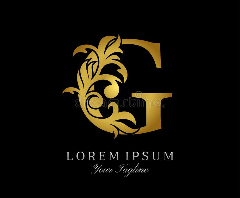 Floral Gold G Luxury Logo Icon. Classy G Letter Logo Design Vector ...