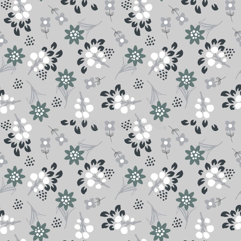 Floral gray pattern stock vector. Illustration of antique - 28221414