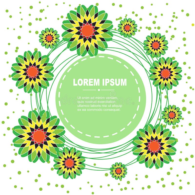 Floral green border stock vector. Illustration of decorative - 75007428