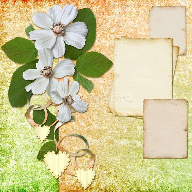 Floral Greeting Card with Place for Your Text Stock Illustration ...