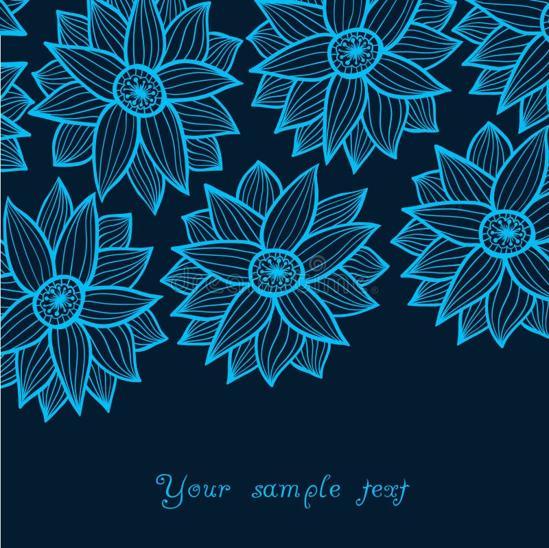 Floral Greeting Card with Place for Your Text. Stock Vector ...