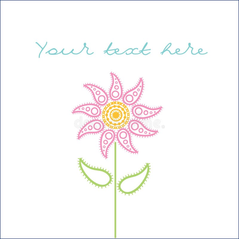 Floral Greeting Card with Place for Your Text. Stock Vector ...