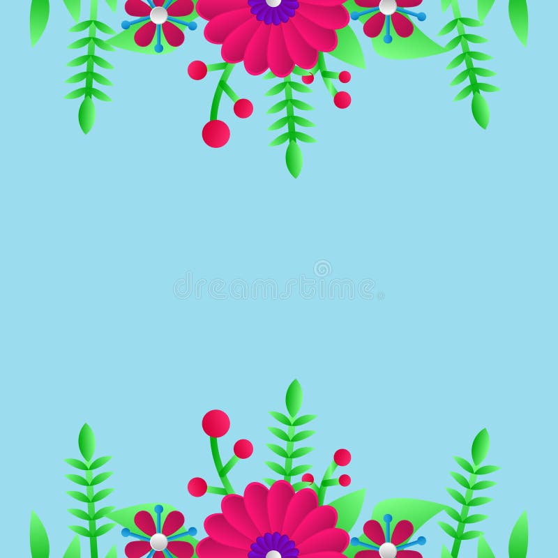 Floral Greeting Card Template Design for Wedding Invitation Stock ...