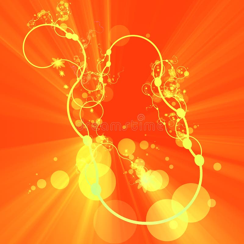 Floral Grunge Abstract Pattern Glowing Stock Illustration ...