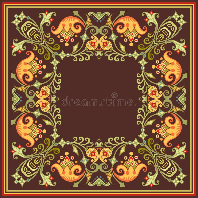 Floral Vector Border. Nature Illustration Stock Vector - Illustration ...