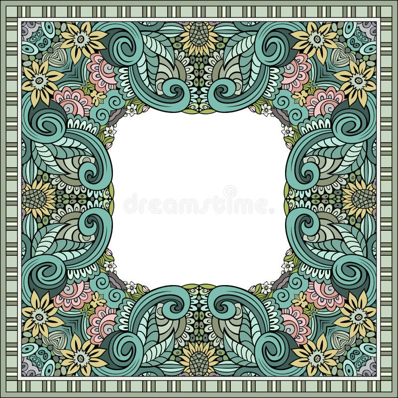 Floral Vector Border. Nature Illustration Stock Vector - Illustration ...