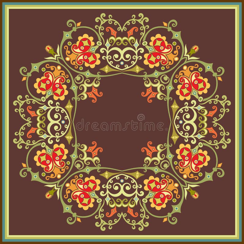 Floral Vector Vintage Border. Frame Design. Stock Vector - Illustration ...