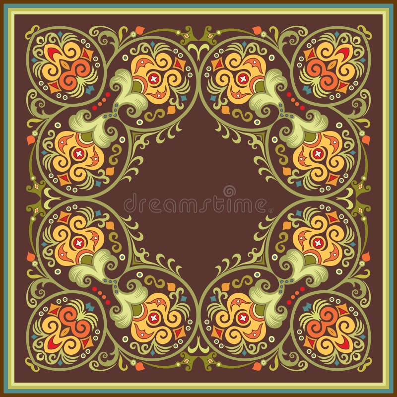 Floral Vector Vintage Border. Frame Design. Stock Vector - Illustration ...