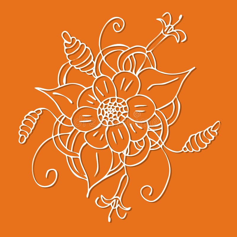 Floral Hand Drawn Zentangle Stock Vector - Illustration of wallpaper ...