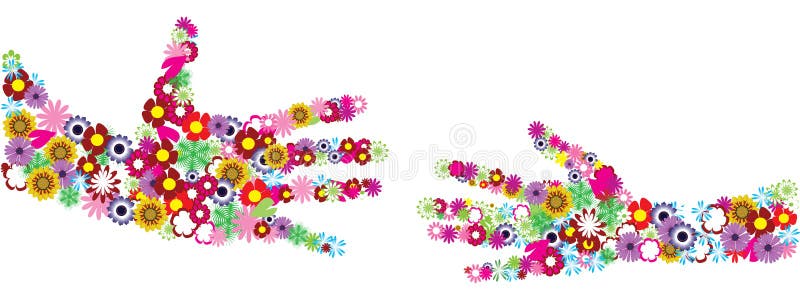 Floral hands stock vector. Illustration of perfume, elegance - 19680703