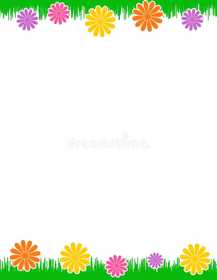 Floral header and footer stock illustration. Illustration of greeting ...