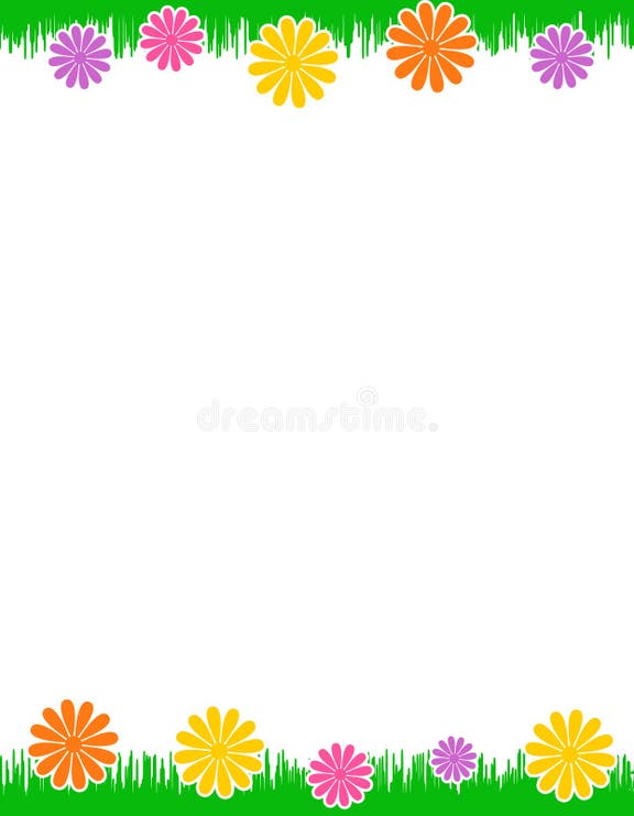 Floral header and footer stock illustration. Illustration of greeting ...