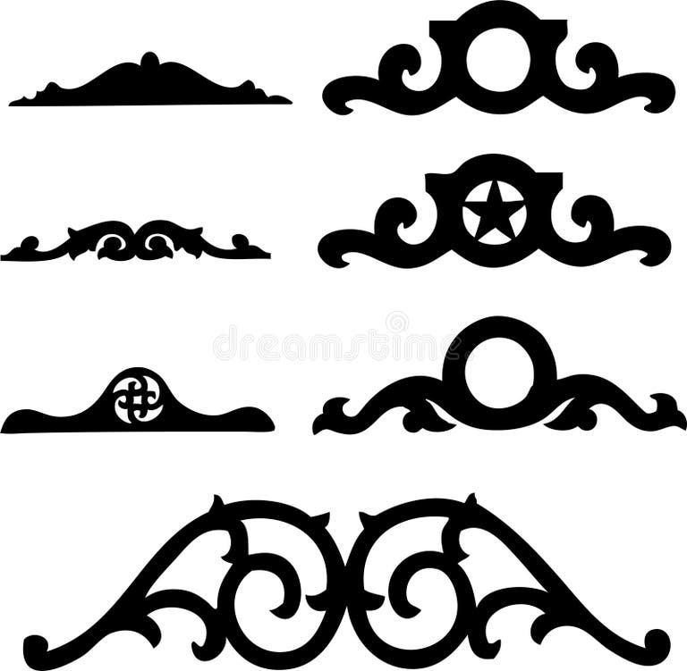 Floral Header Set stock vector. Illustration of lattice - 8321681