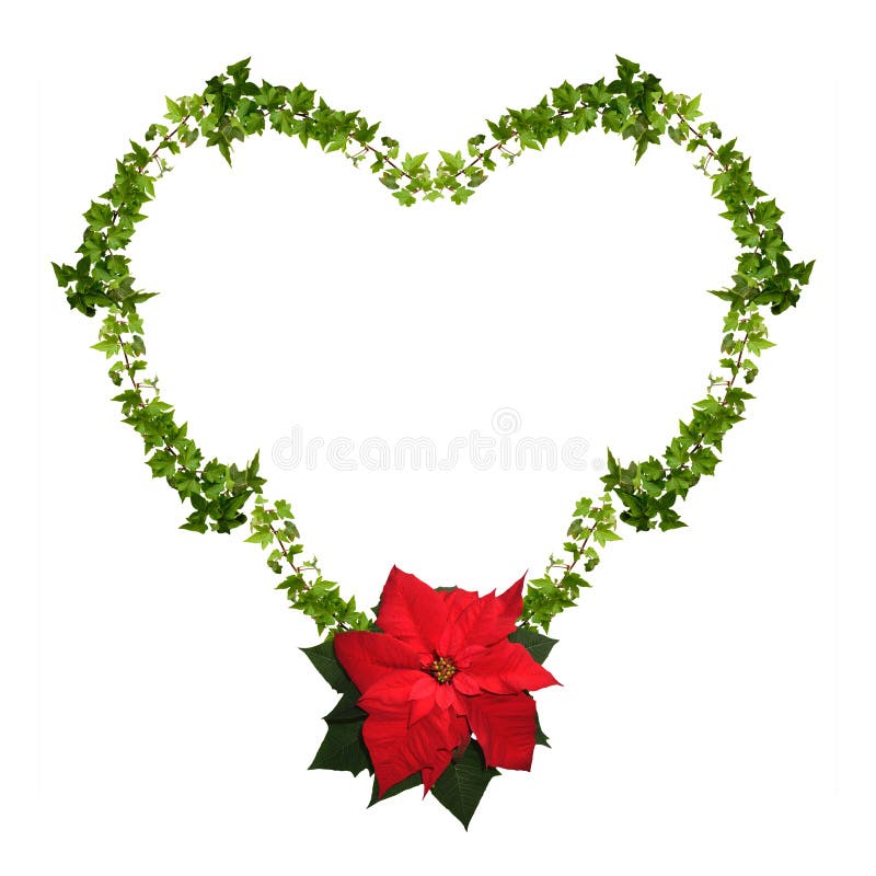 Christmas Wreath in Form of Heart Stock Vector - Illustration of design ...