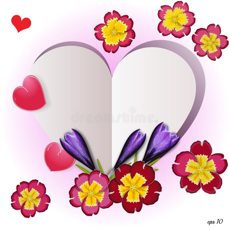Floral Heart Mother S Day Elements. Vector Stock Vector - Illustration ...