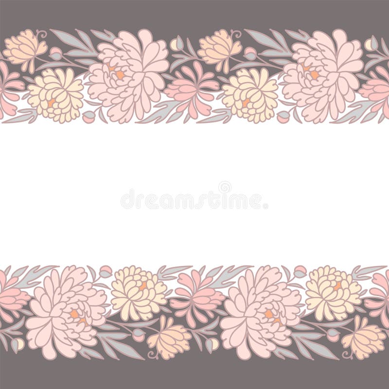 Floral Horizontal Seamless Background Stock Illustrations – 27,071 ...