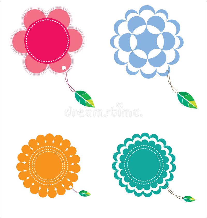 Floral label stock vector. Illustration of sticker, flower - 36489210