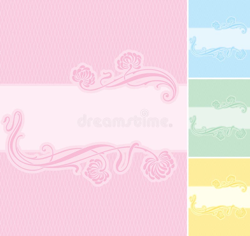 Floral Label Background (vector) Stock Vector - Illustration of card ...