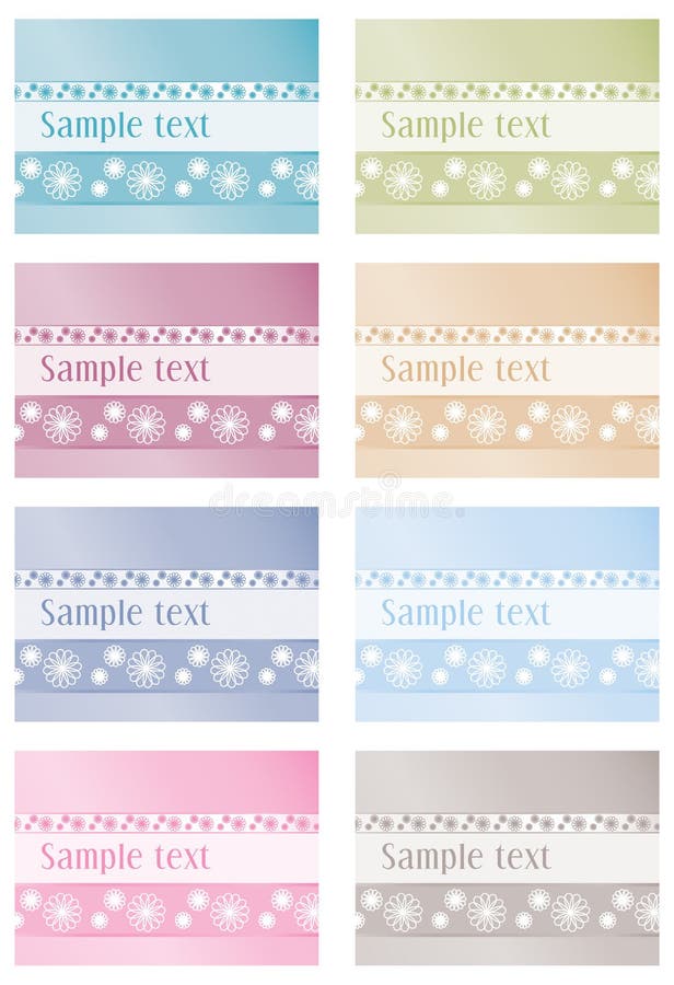 Floral labels in colours stock vector. Illustration of backdrop - 26224153