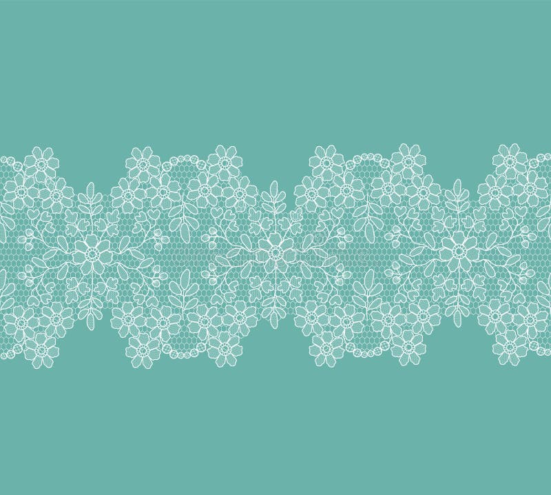 Floral lace border stock vector. Illustration of green - 118888403