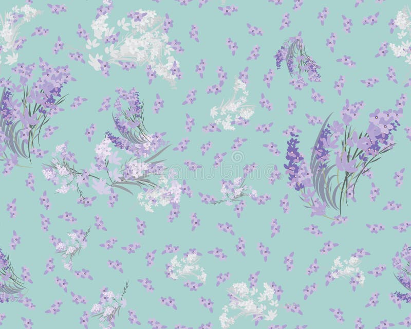 Floral Lavender Retro Vintage Background Stock Illustration ...