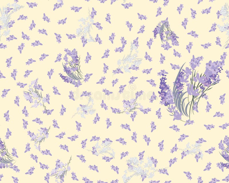 Floral Lavender Retro Vintage Background Stock Vector - Illustration of ...
