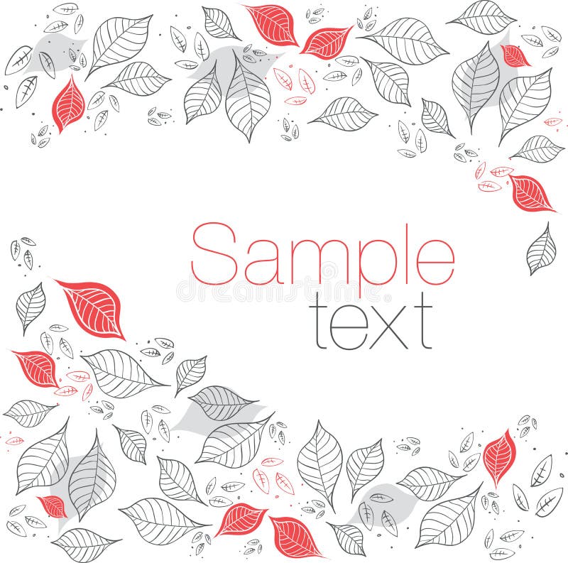 Floral Leaf Decoration stock vector. Illustration of lines - 39474879