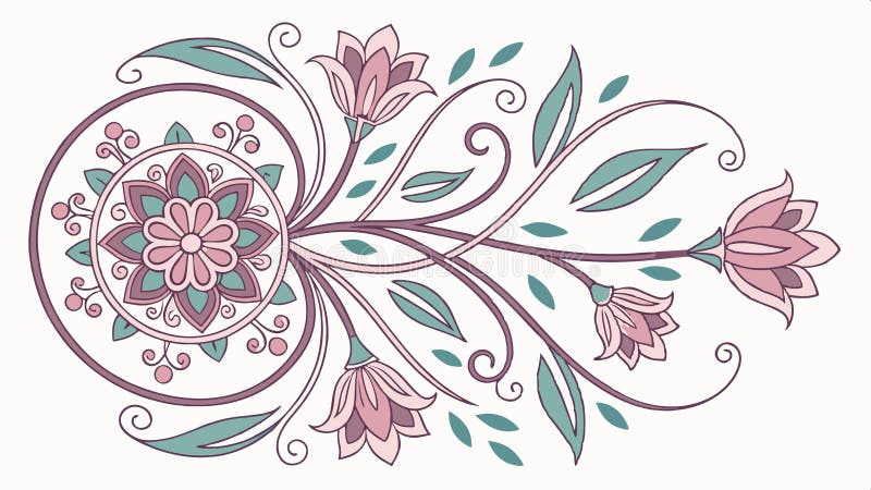 Floral and Leaf Mandala, Botanical Pattern, and Nature Art Vector ...