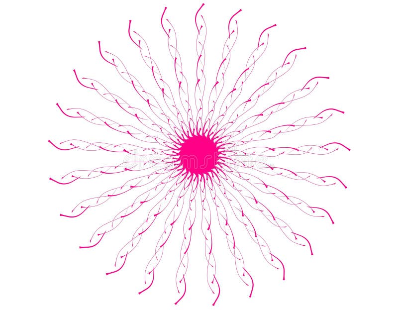 Floral Line Art in Graphic Design Style Stock Illustration ...