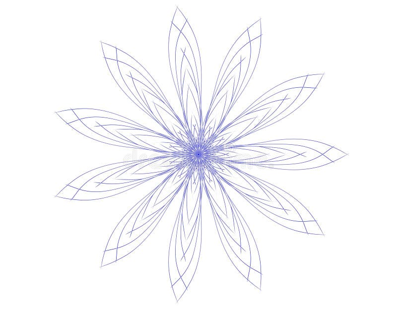 Floral Line Art in Graphic Design Style Stock Illustration ...