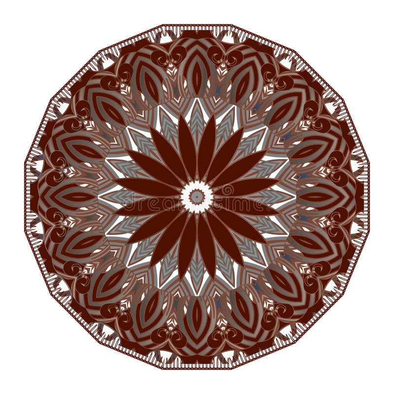 Floral Mandala. Beautiful Ethnic Style Round Mandala Pattern Wit Stock ...
