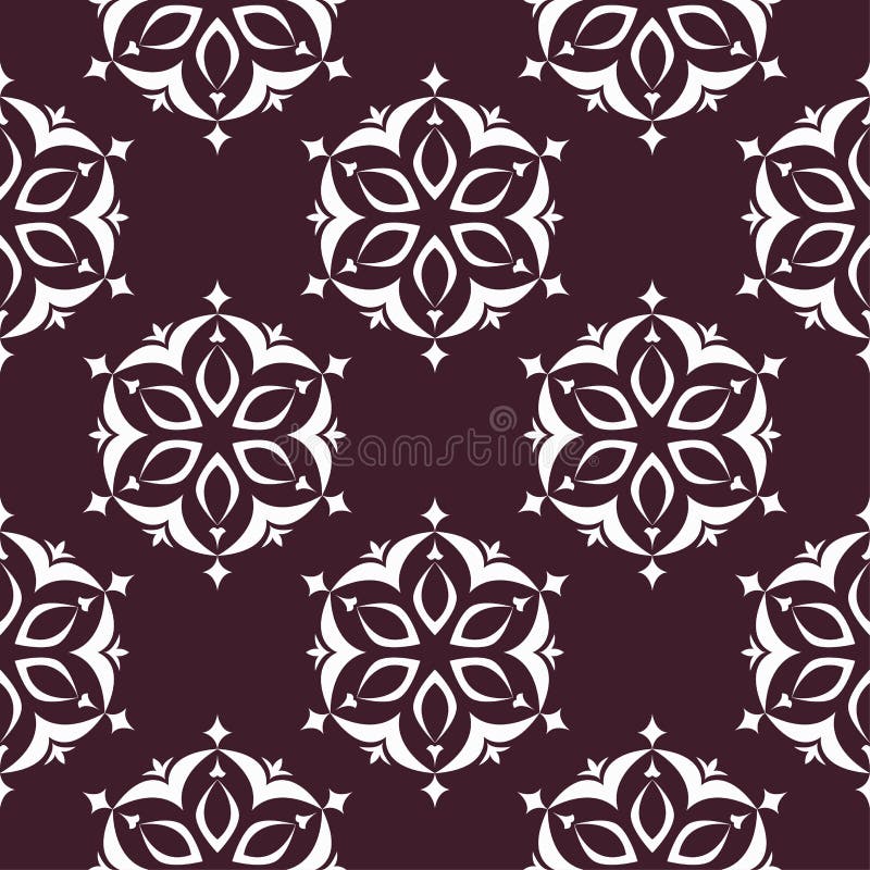 Floral Maroon Seamless Pattern. Background with Fower Elements for ...