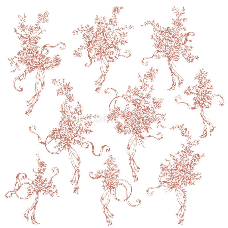 Floral Material Collection Ideal for Textile Design, Stock Vector ...