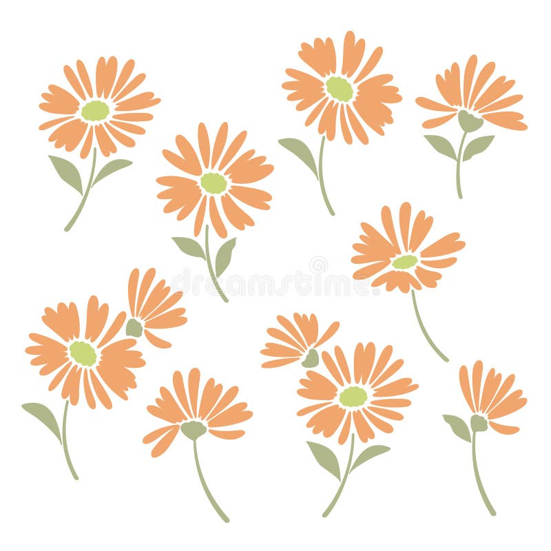Floral Material Collection Ideal for Textile Design, Stock Illustration ...