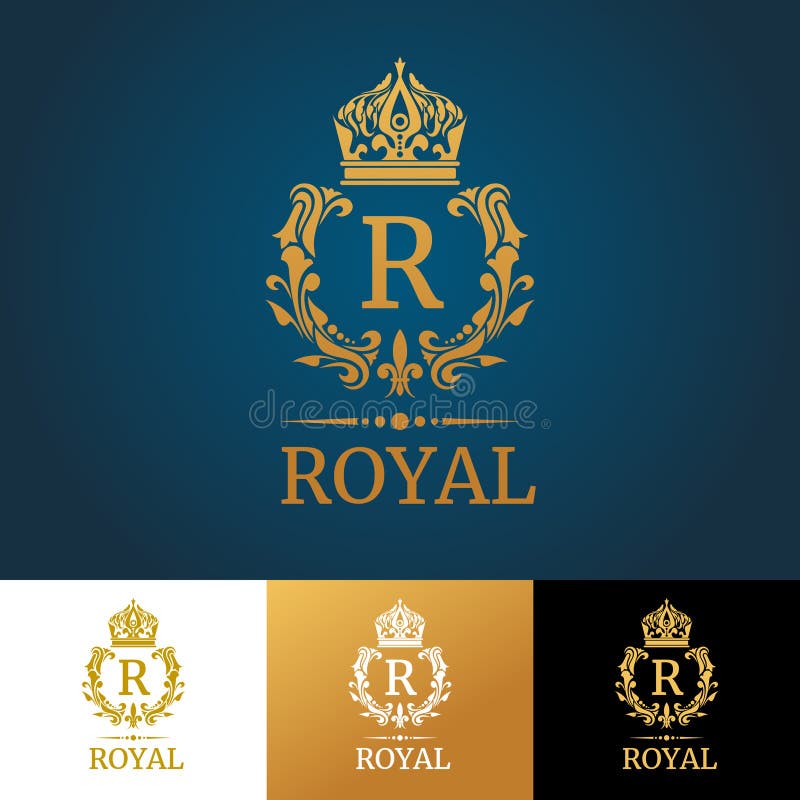 Monogram with Crown. Royal Design Vector Logo Template Stock Vector ...