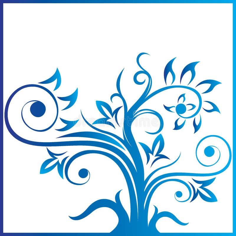 Floral motif design stock vector. Illustration of blue - 182795690