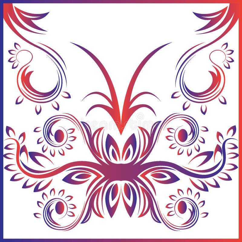 Floral motif design stock vector. Illustration of filigree - 182796179