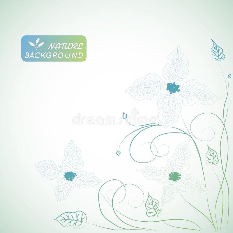 Floral Nature Background Concept. Vector Stock Vector - Illustration of ...