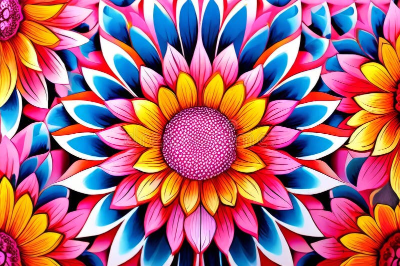 Floral Op Art Create a Floral Design Using Repeating Patterns an Stock ...