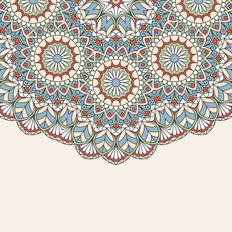 Floral oriental pattern. stock vector. Illustration of label - 66111678