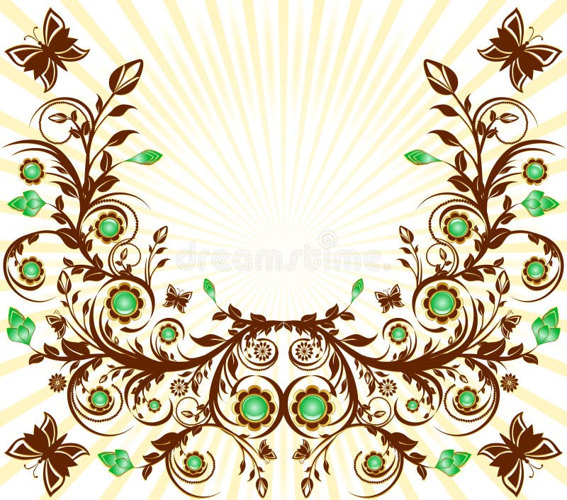 Floral ornament background stock vector. Illustration of luxury - 20926647