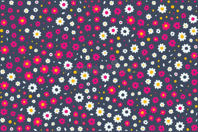 Floral Ornament Pattern in Colorful Flat Design for Gift Wrapping ...