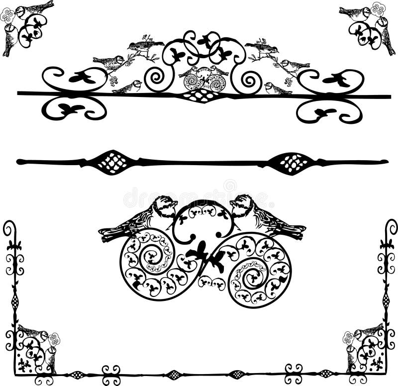Arch with Ornaments and Banner Stock Illustration - Illustration of ...