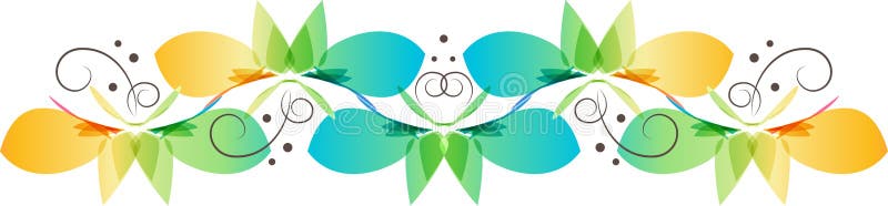 Floral Ornament, Wave of Flowers Stock Vector - Illustration of color ...