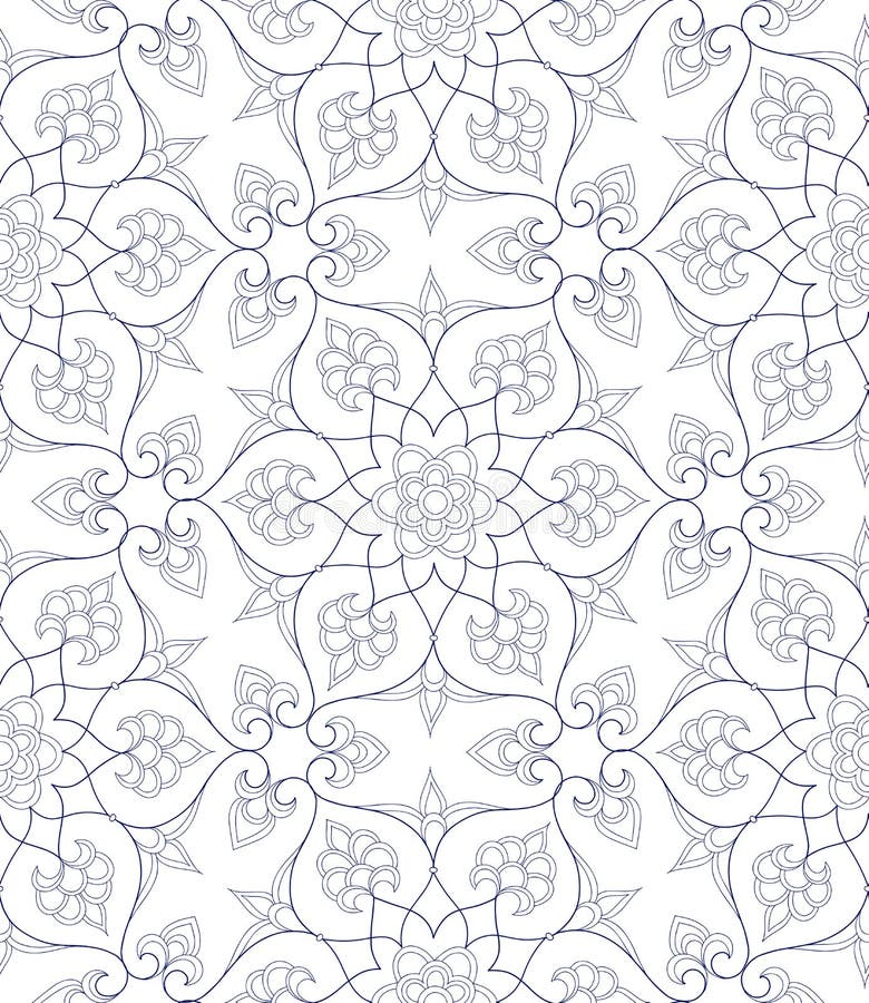 Floral Ornamental Pattern. Traditional Arabic Seamless Ornament. Stock ...