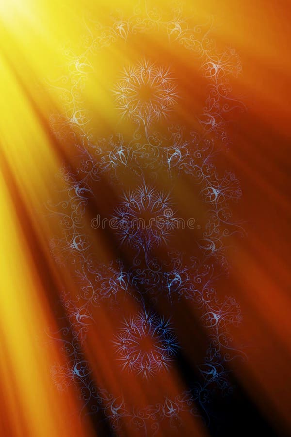 Floral Ornamental Structure on Light Background. Light Effect. Stock ...